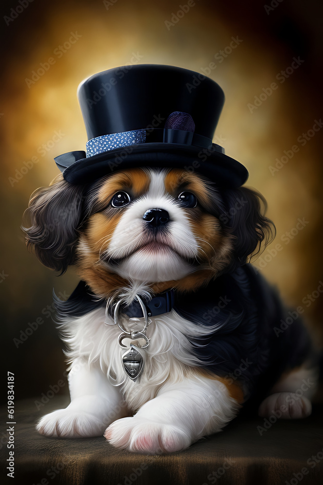 characterful animal portraits, wealthy portraiture, an illustration of ...