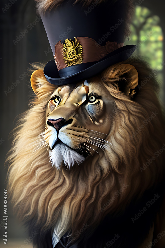 characterful animal portraits, wealthy portraiture, an illustration of ...