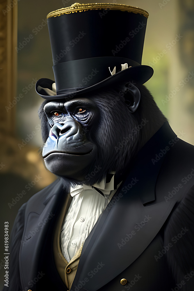 characterful animal portraits, wealthy portraiture, an illustration of ...