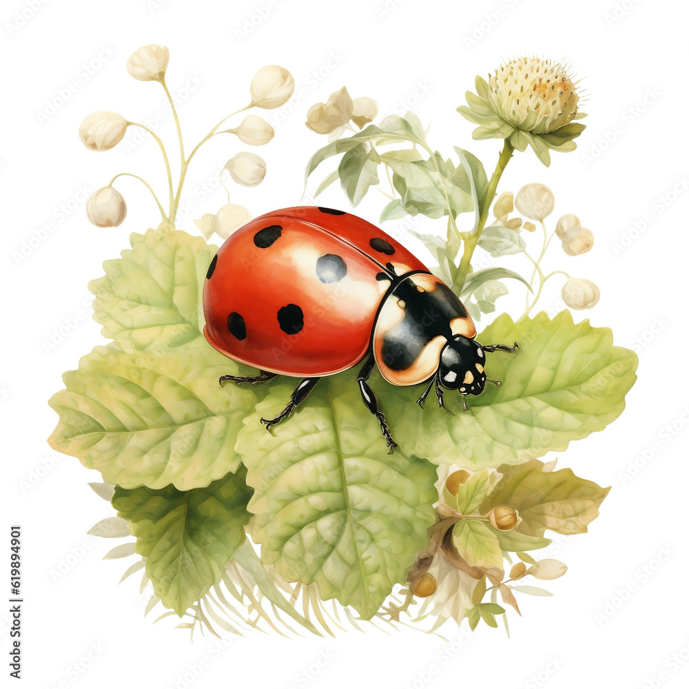 Ladybug Watercolor Clipart, Insect Illustration, Bug Clipart, Clipart ...