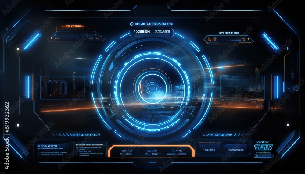 Control panel template, gui for game background design. Generative AI ...