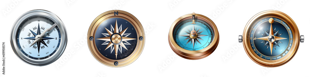 Compass clipart collection, vector, icons isolated on transparent ...