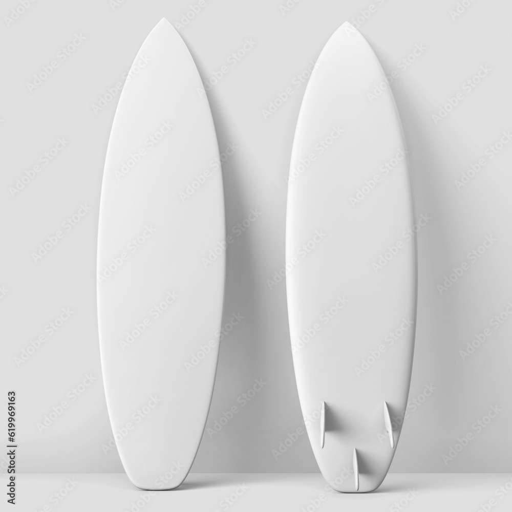 summertime watersport surfboard longboard realistic mockup design ...