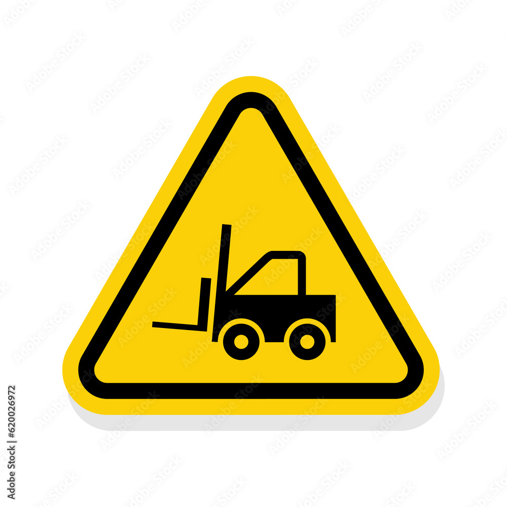 ISO Triangle Warning Sign: Forklift Hazard Symbol Stock Vector | Adobe ...