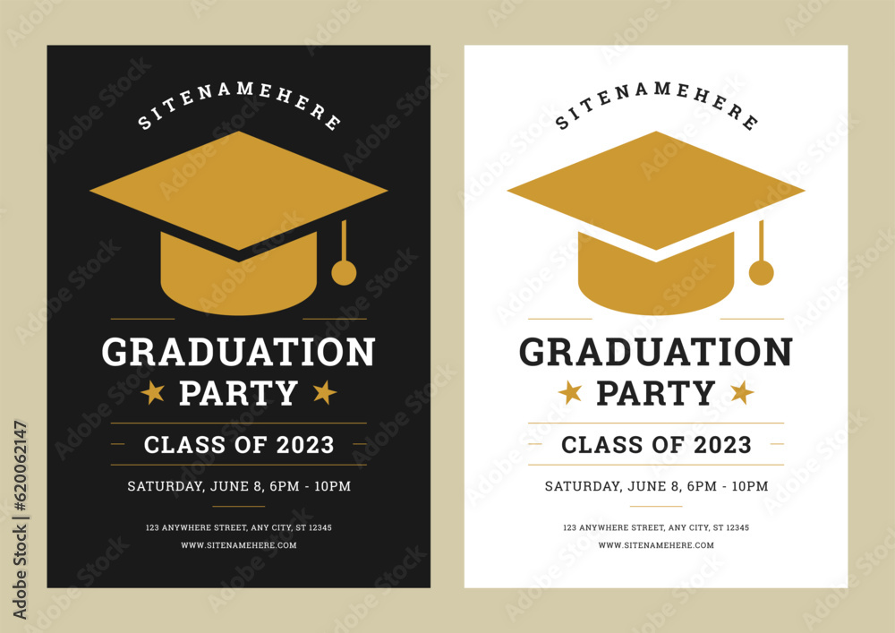 Graduation ceremony party invitation poster event celebration ...