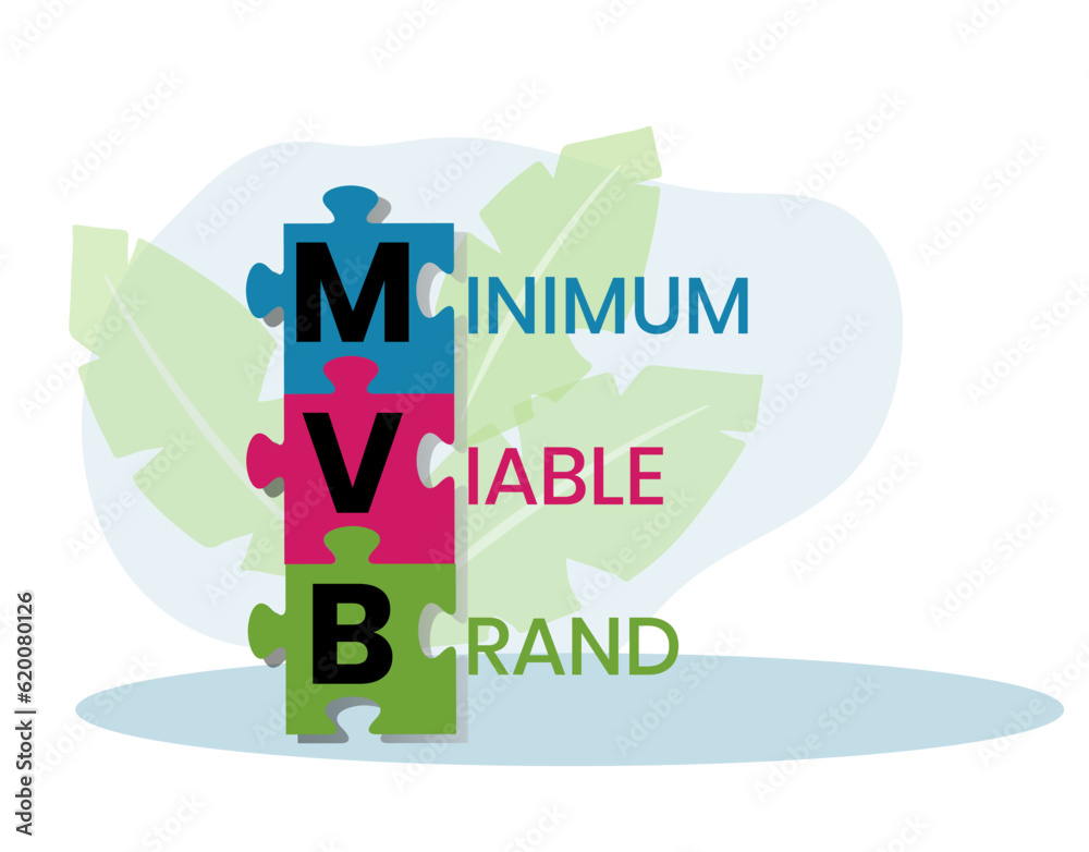 MVB - Minimum Viable Brand acronym. business concept background. vector ...