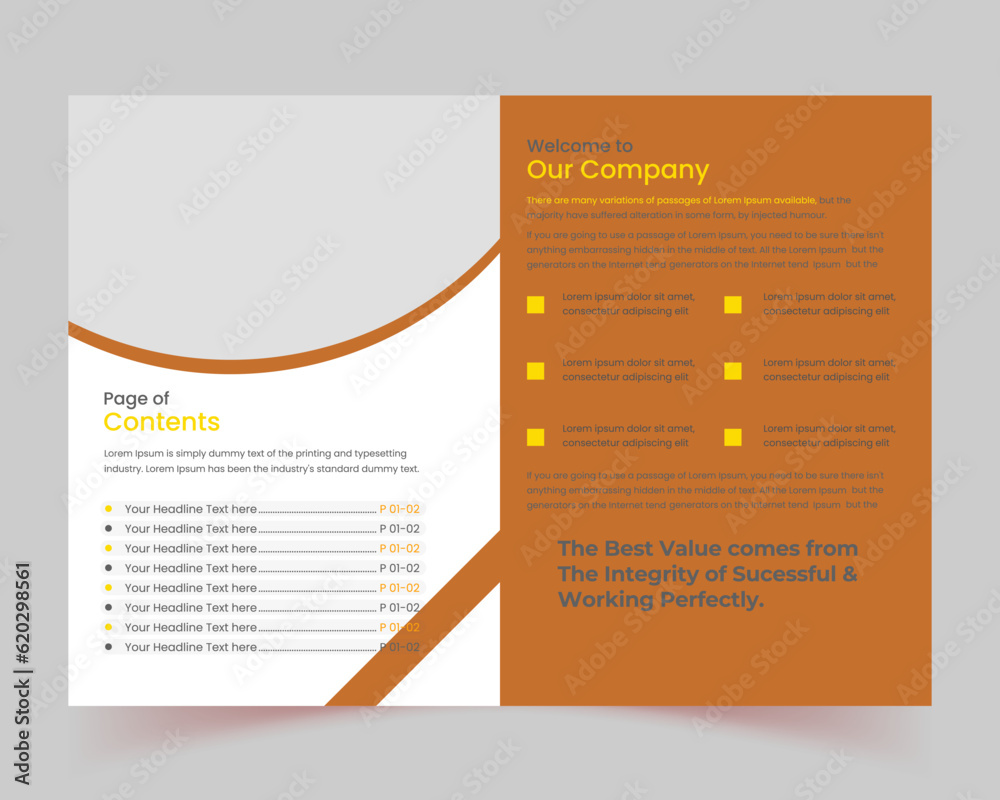 company profile, a4, cover, template layout design with cover page for ...