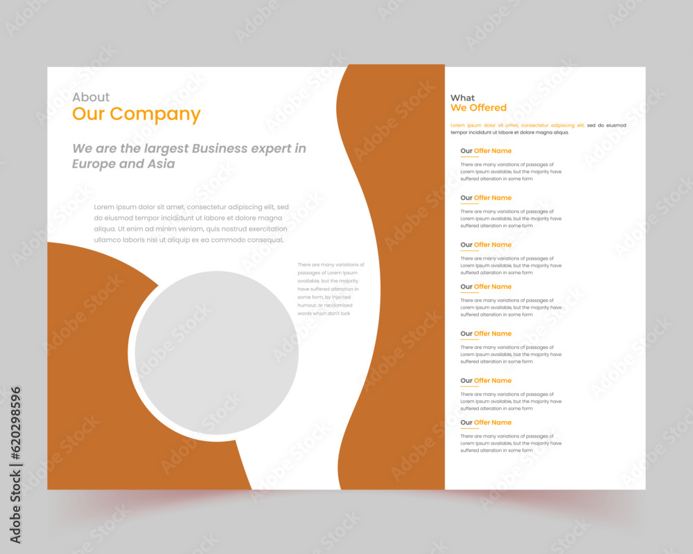 company profile, a4, cover, template layout design with cover page for ...