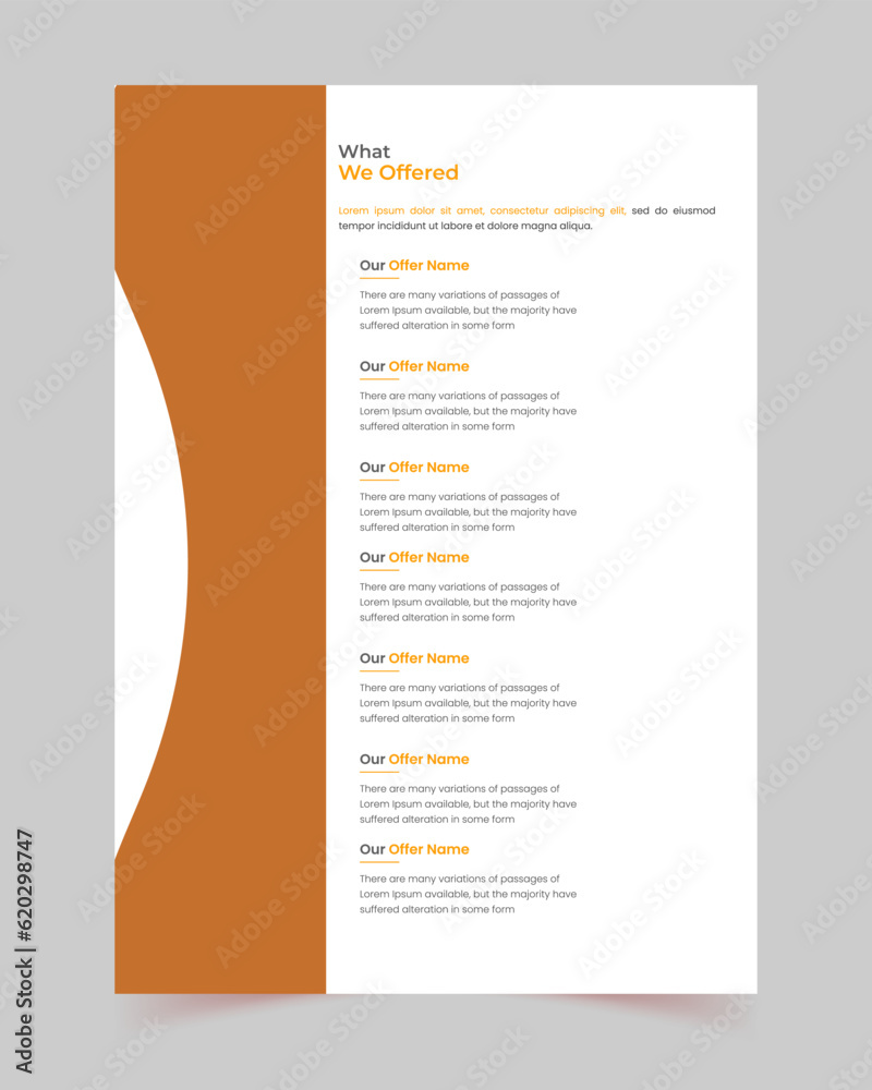 flyer, brochures, presentations, a4, cover, template layout design with ...