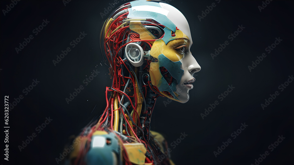 Femme Machina: An Elegant Realistic Robotic Woman Painted in Yellow ...