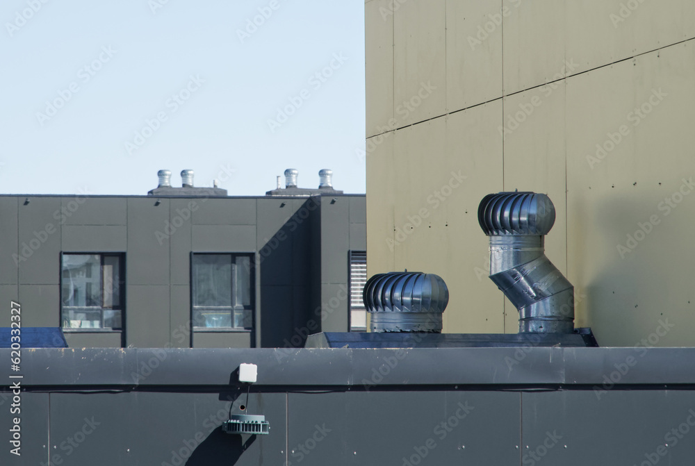 An example of the installation of turbine rotating exhaust ventilation ...