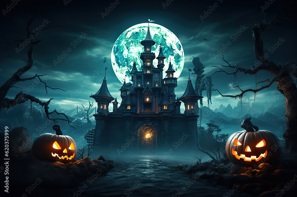Chilling Tales Unleashed Halloween Background with a Scary Haunted ...