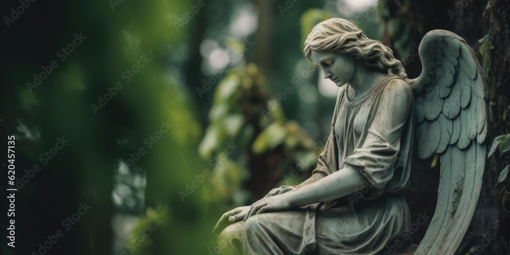 Image with background and place for caption and fragment of tragic sad ...