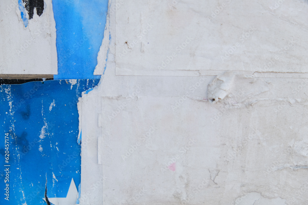 Ripped street poster background, torn paper, and messy backdrop Stock ...