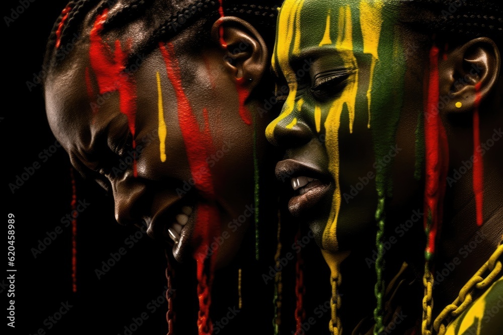 Juneteenth Freedom Day Celebration. African American people raised ...