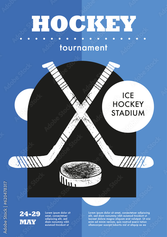 Template Sport Layout Design, ice hockey. Hockey league tournament ...