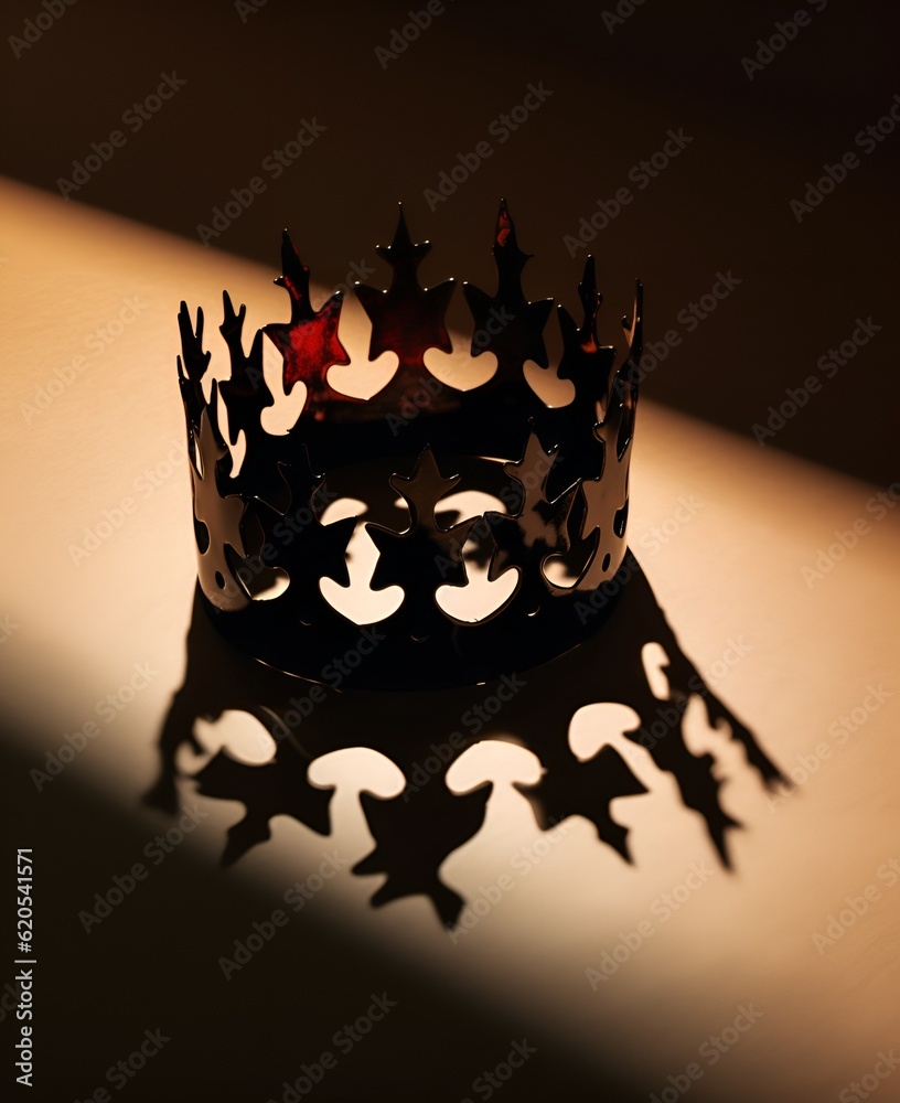 Macbeth's crown casting a long shadow. Stock Illustration | Adobe Stock