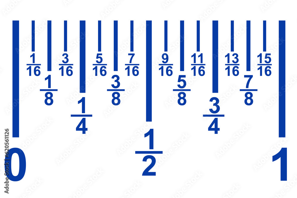 Fraction number line in mathematics Stock Illustration | Adobe Stock