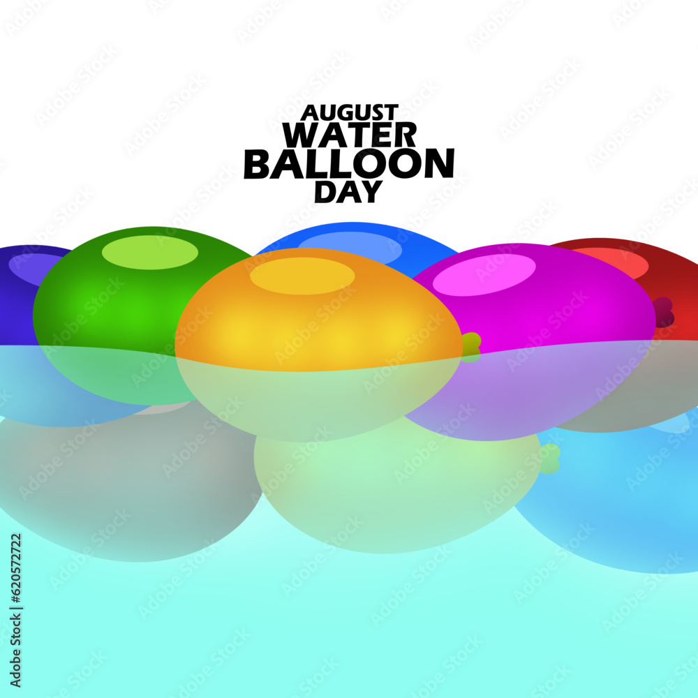 Water filled colorful balloons in water, with bold text on white ...