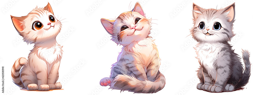 Cute Kitten Illustrations for Playful Paws Trendy Adorable Designs ...