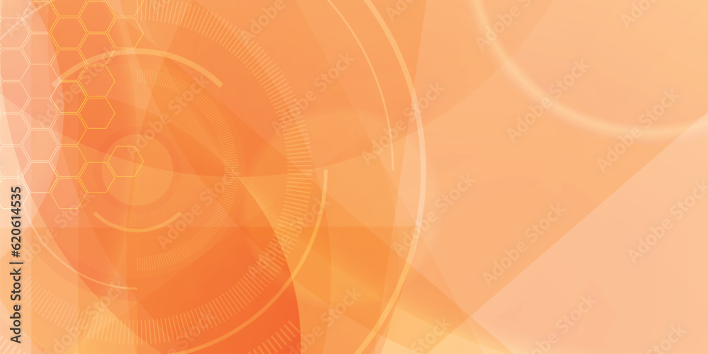 Abstract yellow background with futuristic science and technology ...