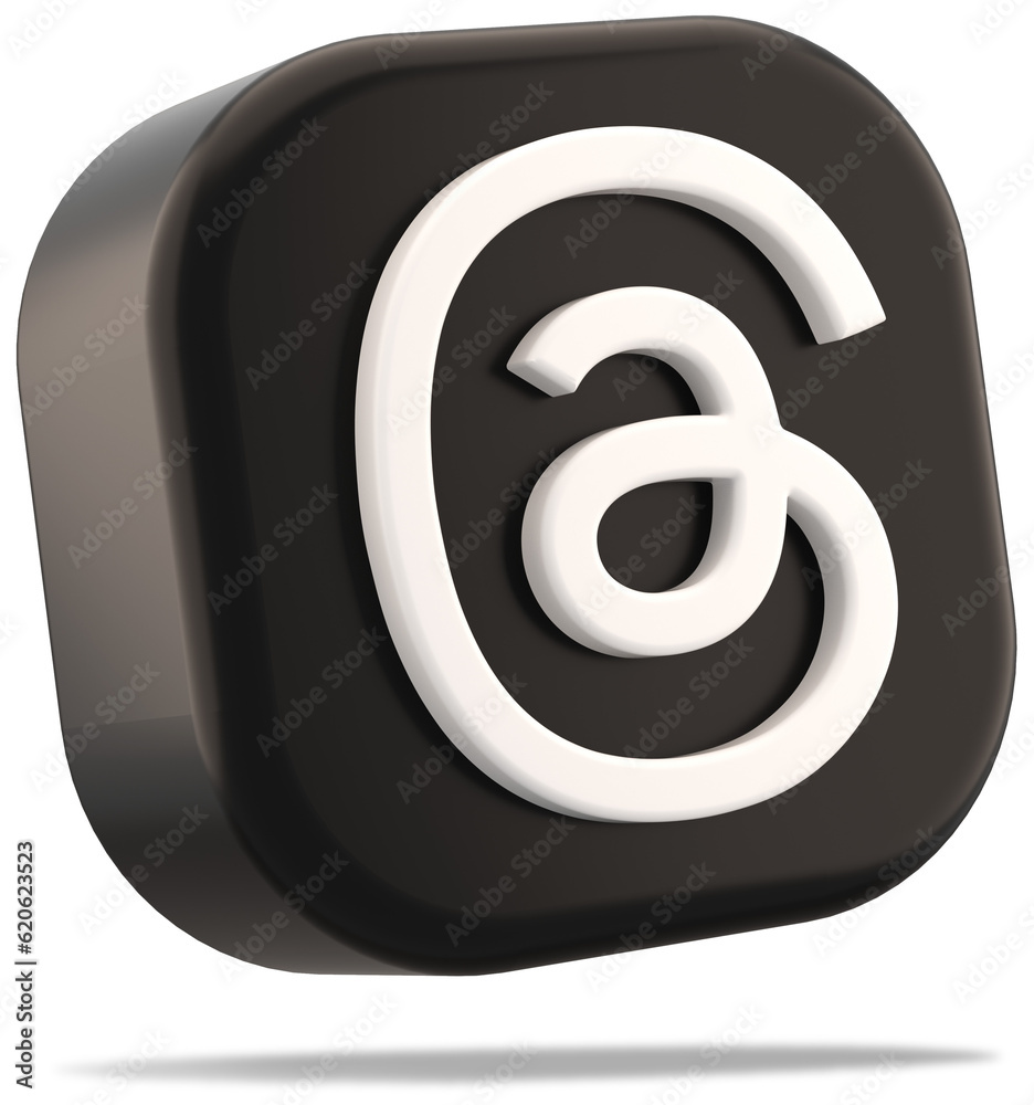 Valencia, Spain - July, 2023: Threads isolated logo app icon on ...