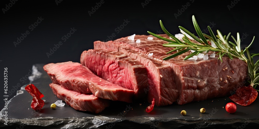 AI Generated. AI Generative. Asian chinese japanese korean sliced steak ...