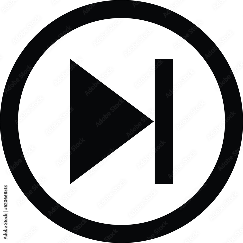 Skip button icon vector isolated on white background . Skip to the end ...