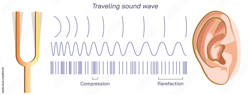 Difference between two ears, double hearing, density or pressure of ...