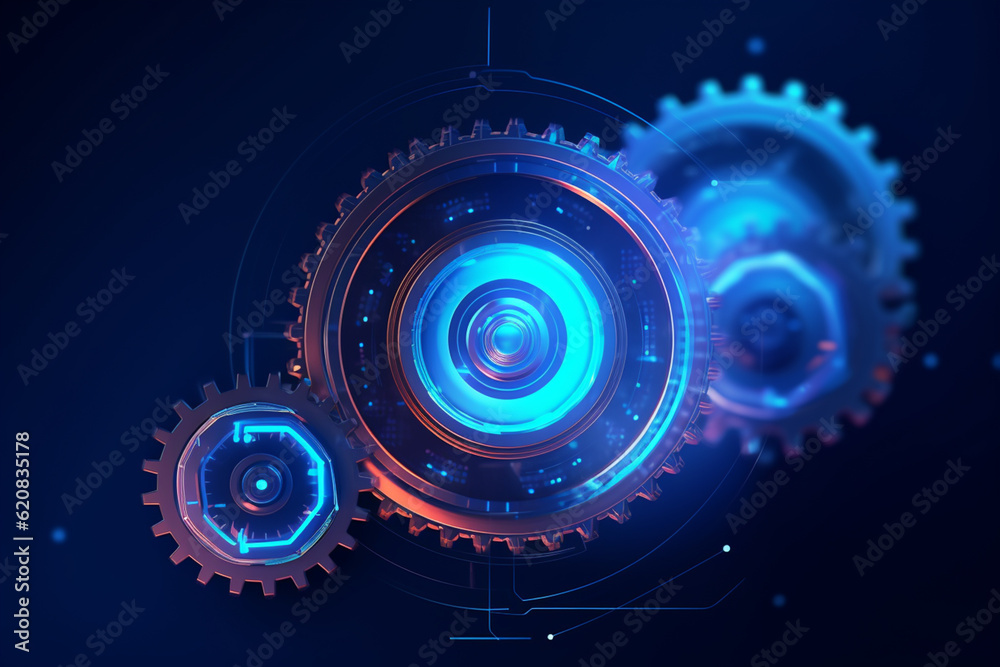 Gears background. Created with generative Ai technology. Stock ...