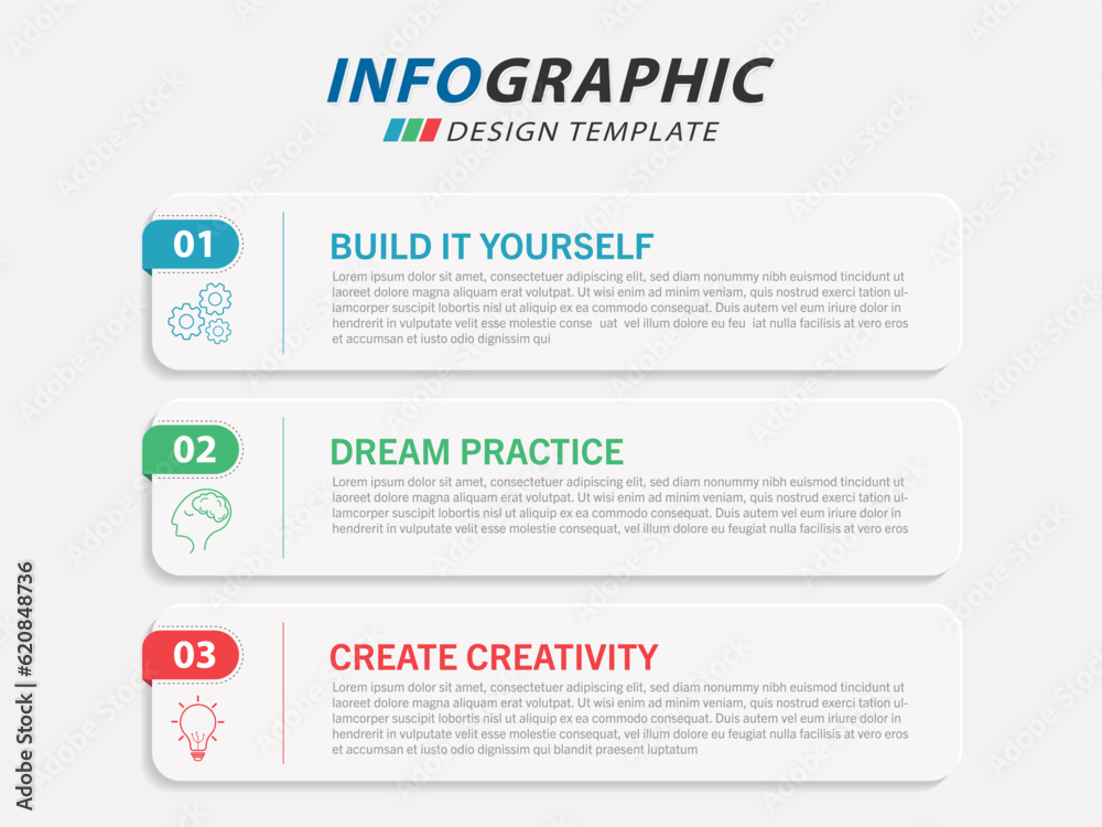 Timeline Creator infographic template. 3 Step timeline journey ...