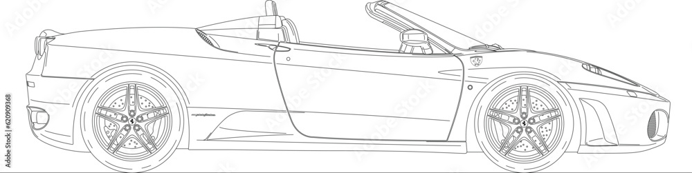 Maranello, Modena, Italy, year 2005, Ferrari F430 Spider, vintage sport ...