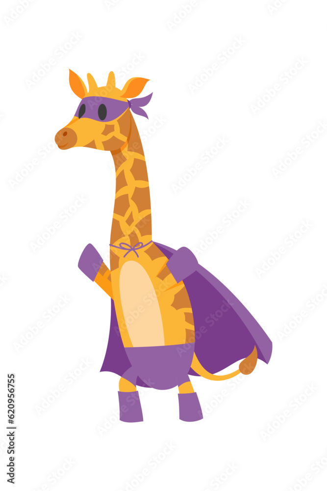 Super Hero animals in colorful superhero costumes, funny children ...
