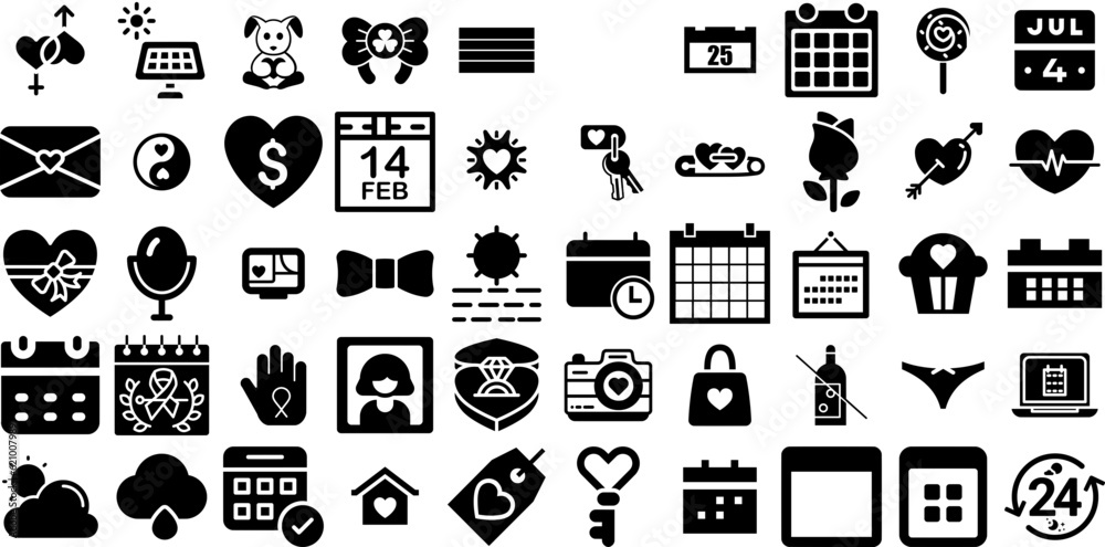 Mega Set Of Day Icons Pack Linear Vector Silhouettes Icon, Nubes ...