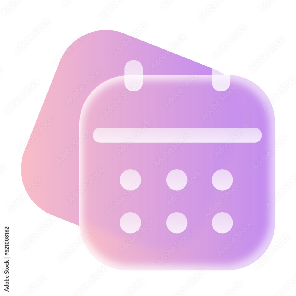 Calendar Glassmorphism UI Icon Sign and Symbol Design Illustrator Png ...