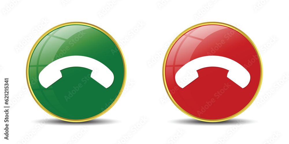 3D Realistic Phone Call Receive, Reject And Dial, Incoming Call Button ...