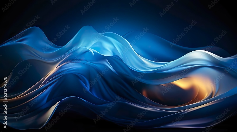 Beautiful abstract fluid dark blue gradient background. Wave pattern ...