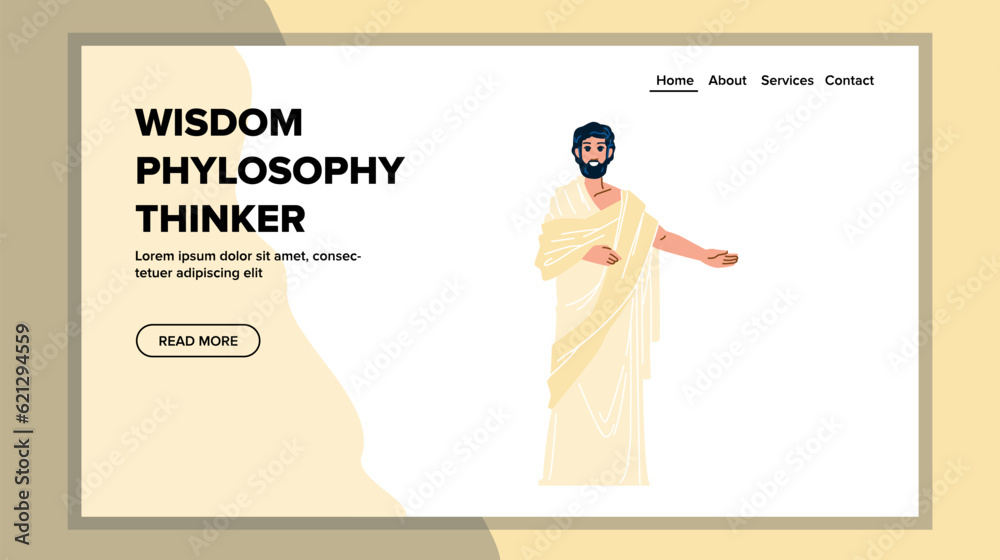 culture wisdom phylosophy thinker vector. philosopher idea, person ...