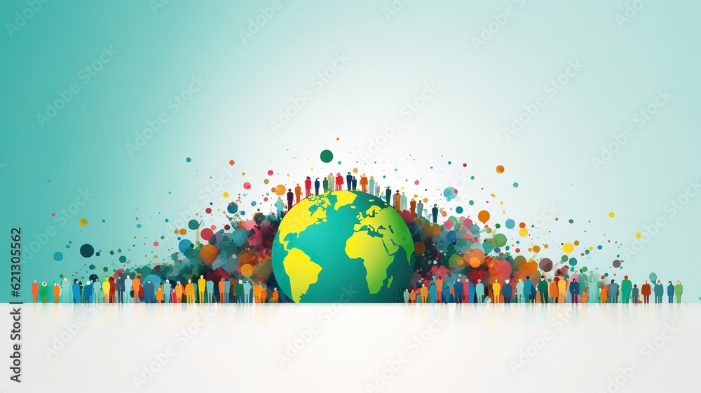 World population day illustrations generated from population ...