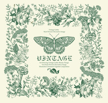 Vintage Floral Postcard Free Stock Photo - Public Domain Pictures