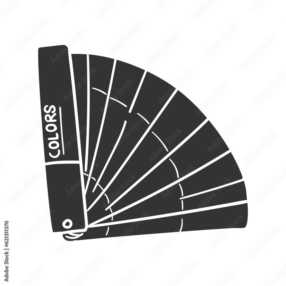 Color Palette Icon Silhouette Illustration. Artist Sampler Vector ...