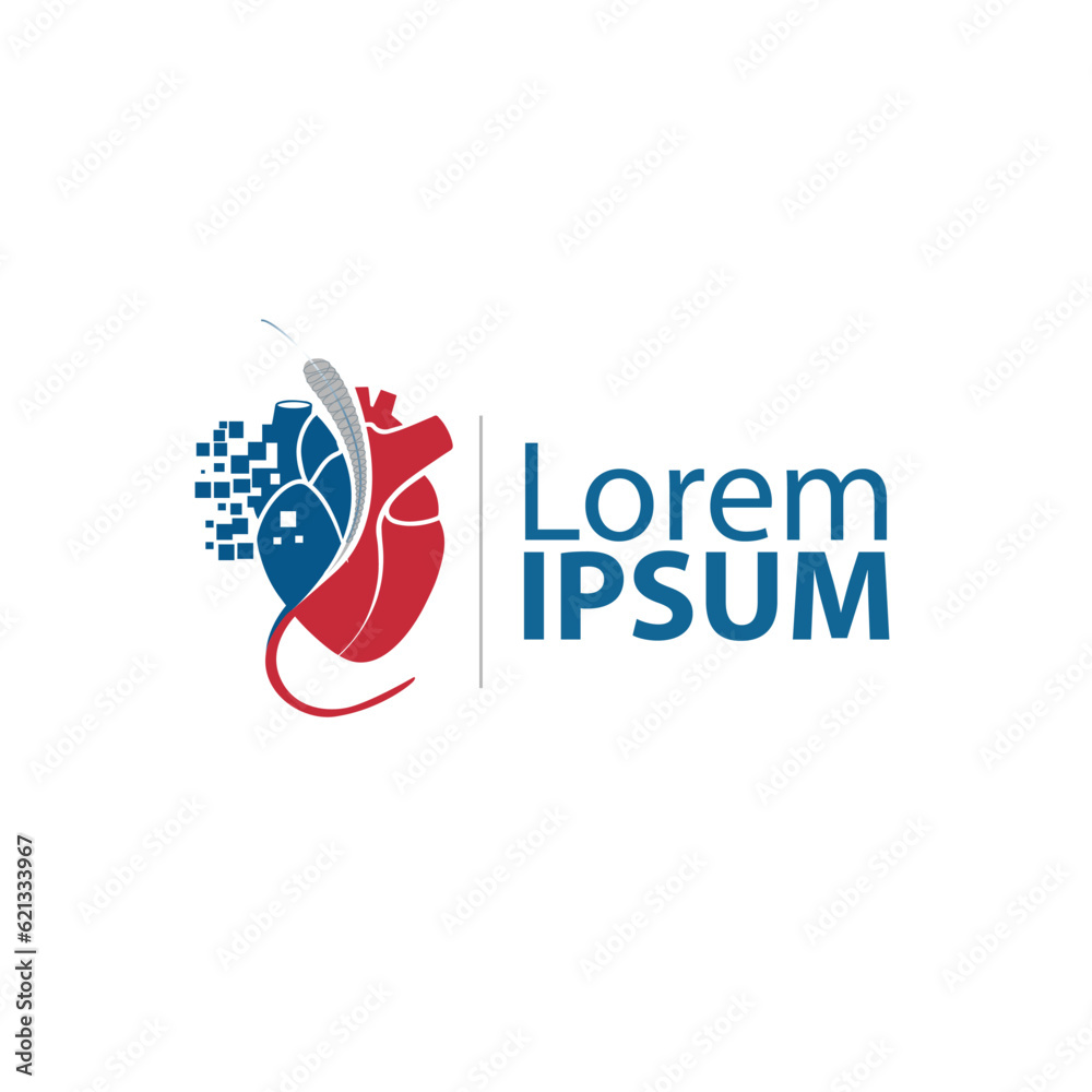 heart and cardiology logo for doctor business Stock Vector | Adobe Stock