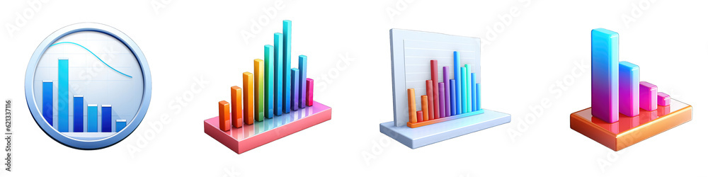 Chart clipart collection, vector, icons isolated on transparent ...