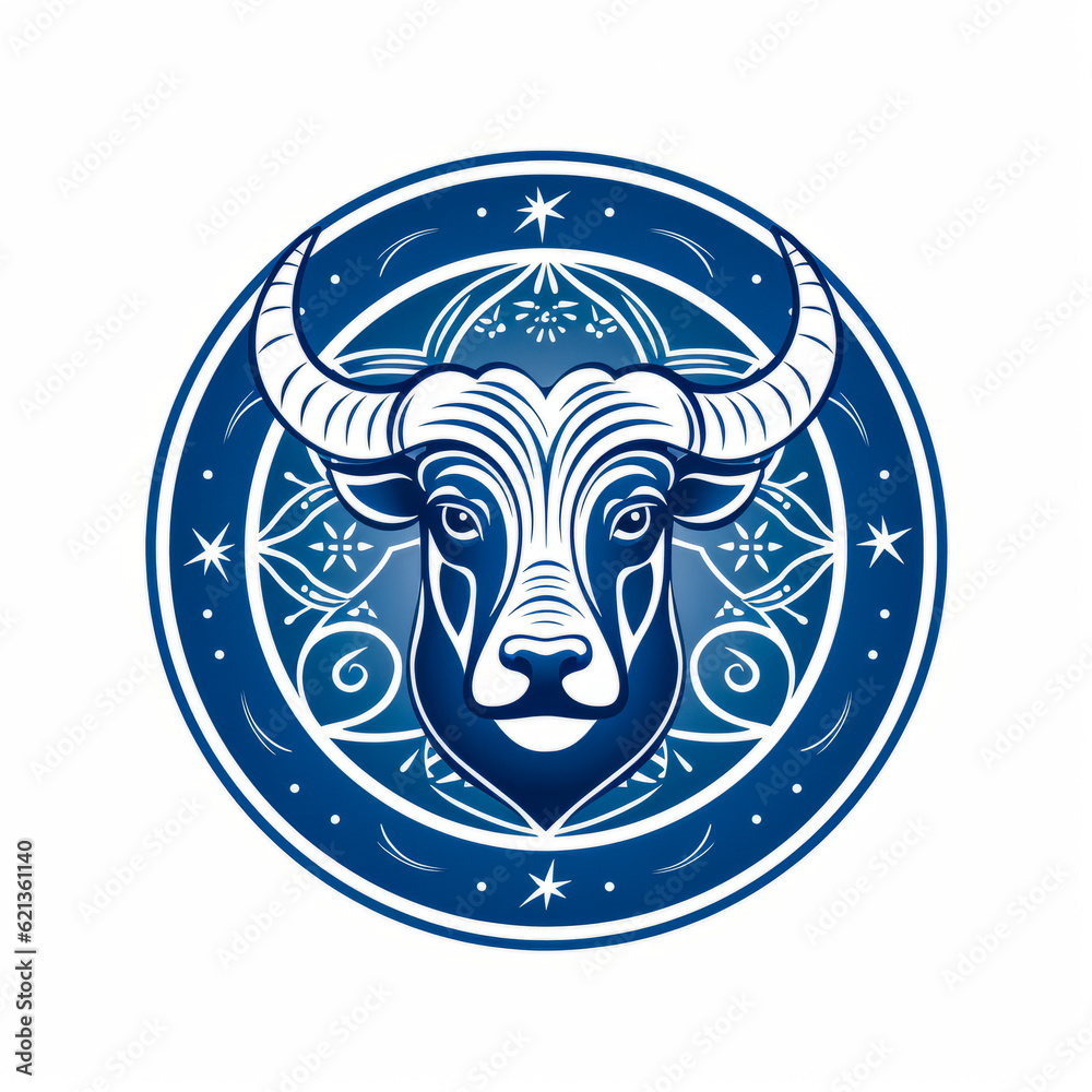 Mesmerizing minimalist representation of Zodiac sign Taurus encased in ...