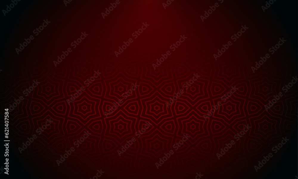 Vector red background with oriental pattern Stock Vector | Adobe Stock