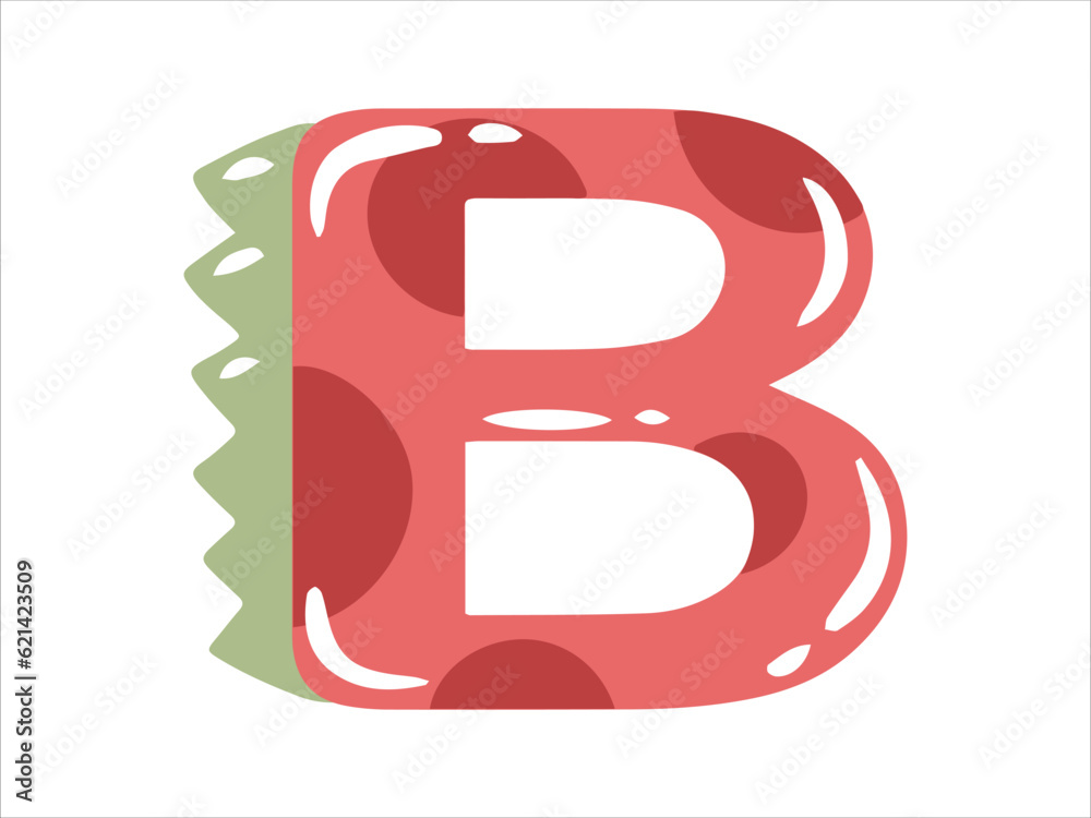 Dinosaur Alphabet Letter b Illustration Stock Vector | Adobe Stock
