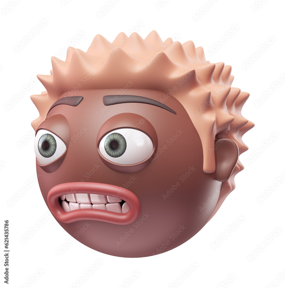 Emoji grimacing face of funny black african american man. Cartoon ...