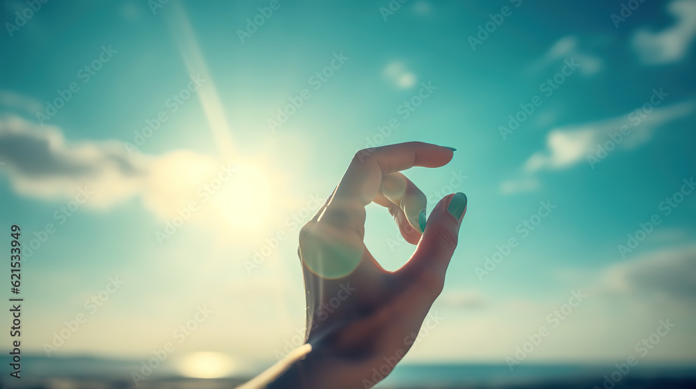 Healthy human hand in heart shape showing love friendship on blurred ...