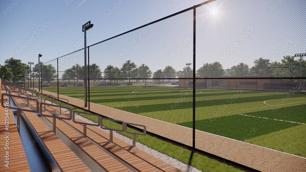 Illustration Aerial masterplan Soccer - football field training complex ...