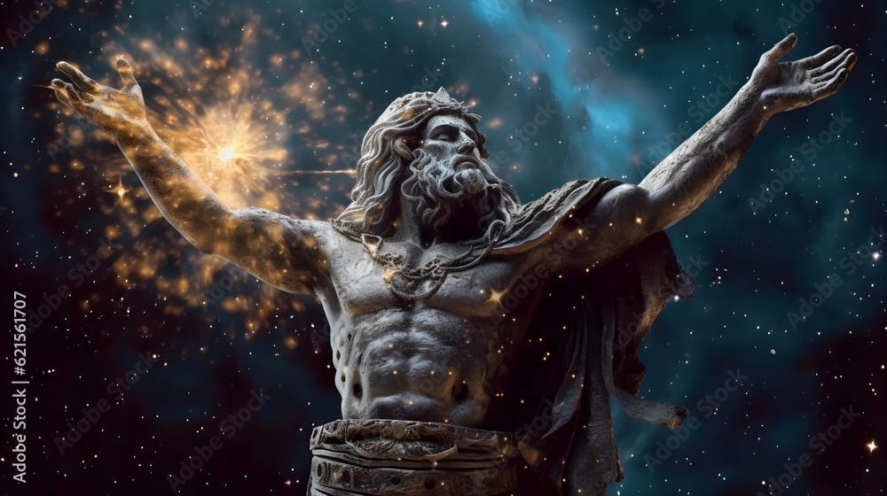 the primordial darkness embodying a greek god, erebus wearing ancient ...